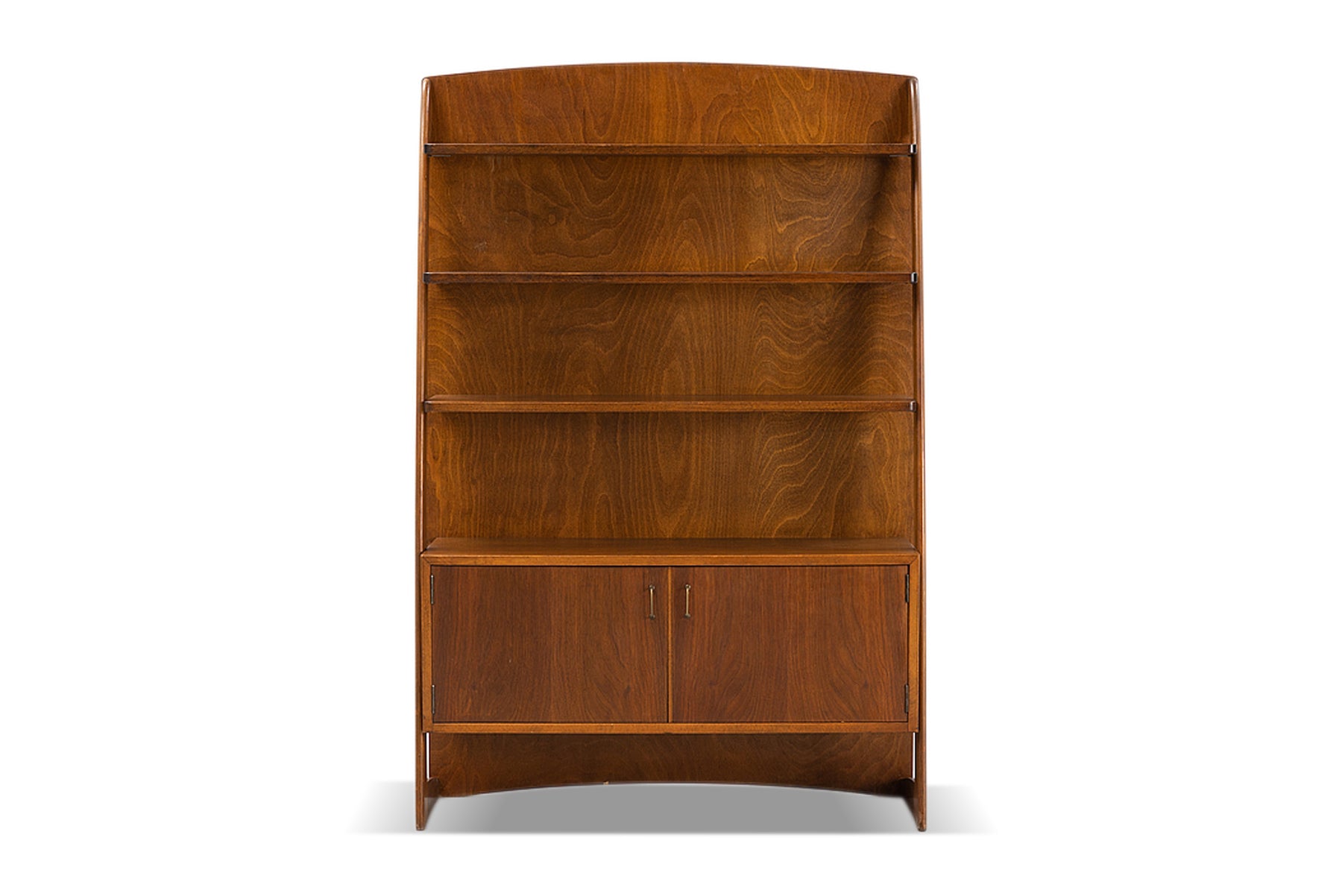 ORGANIC SWEDISH MODERN STAINED BEECH BOOKCASE
