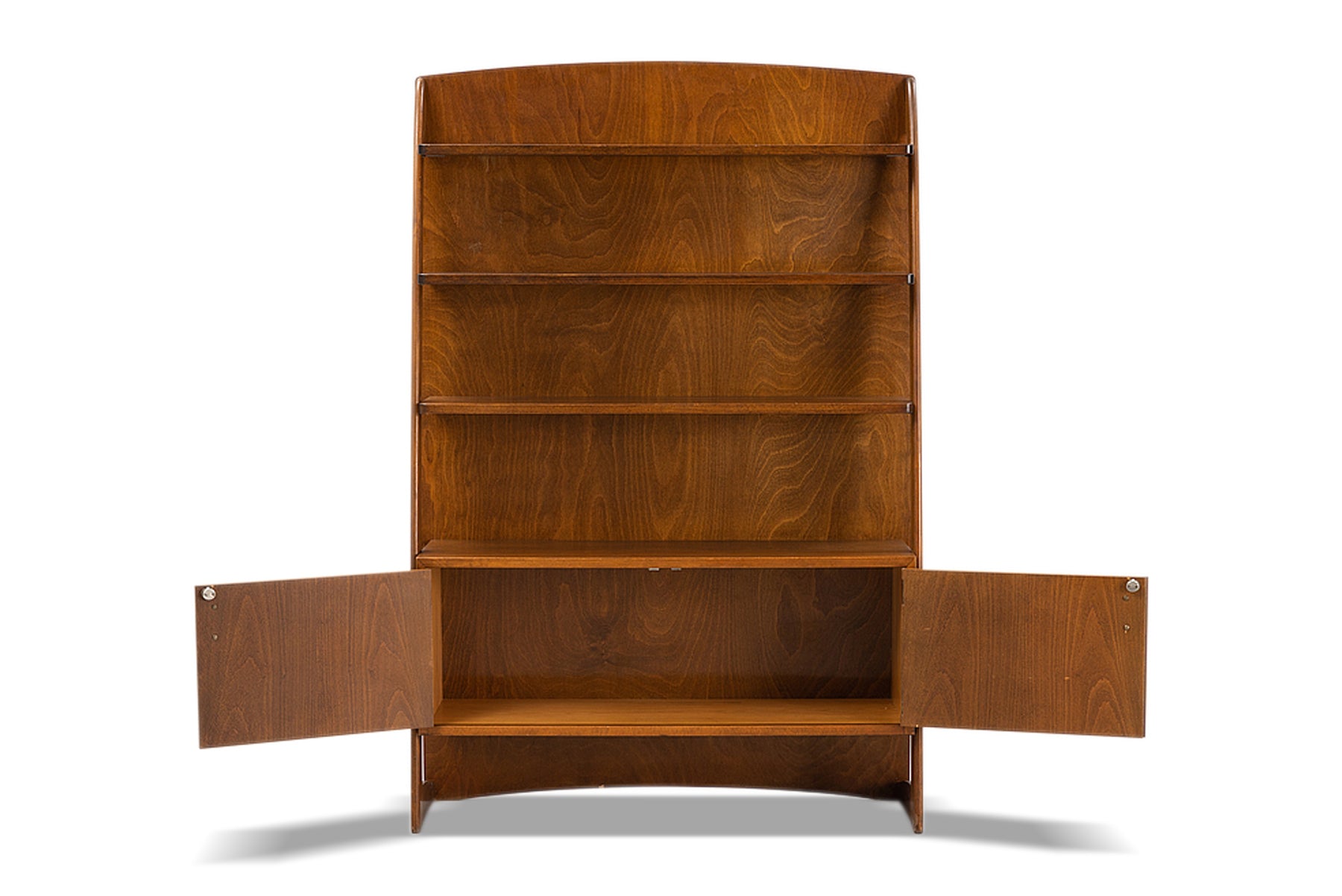 ORGANIC SWEDISH MODERN STAINED BEECH BOOKCASE