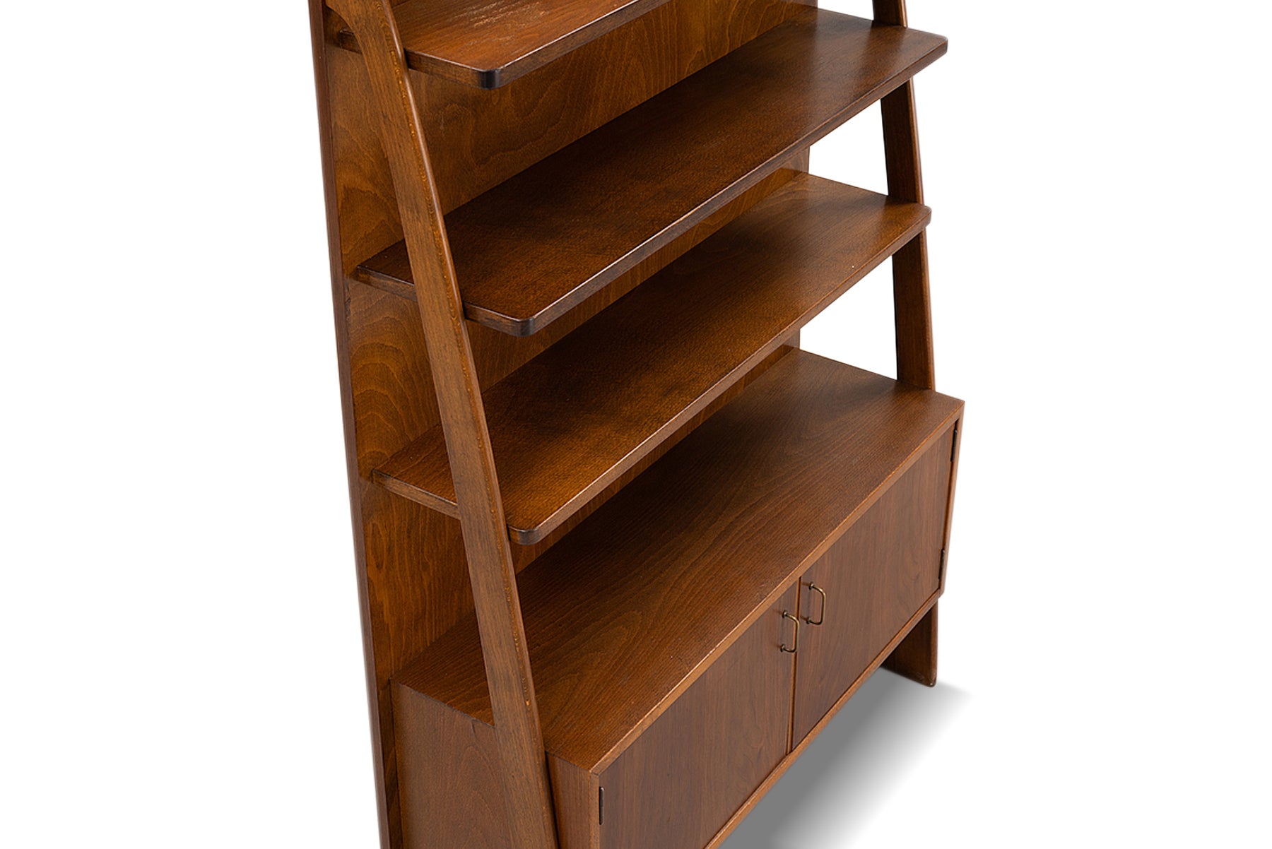 ORGANIC SWEDISH MODERN STAINED BEECH BOOKCASE