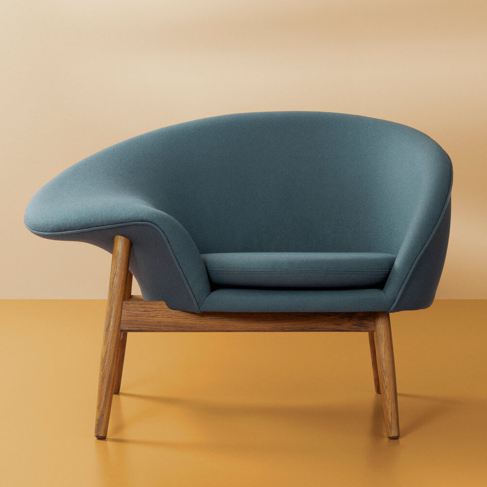 FRIED EGG LOUNGE CHAIR - LEFT BY HANS OLSEN - FABRIC