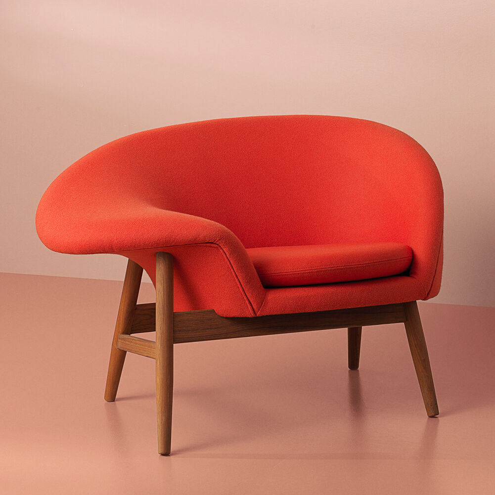 FRIED EGG LOUNGE CHAIR - LEFT BY HANS OLSEN - FABRIC