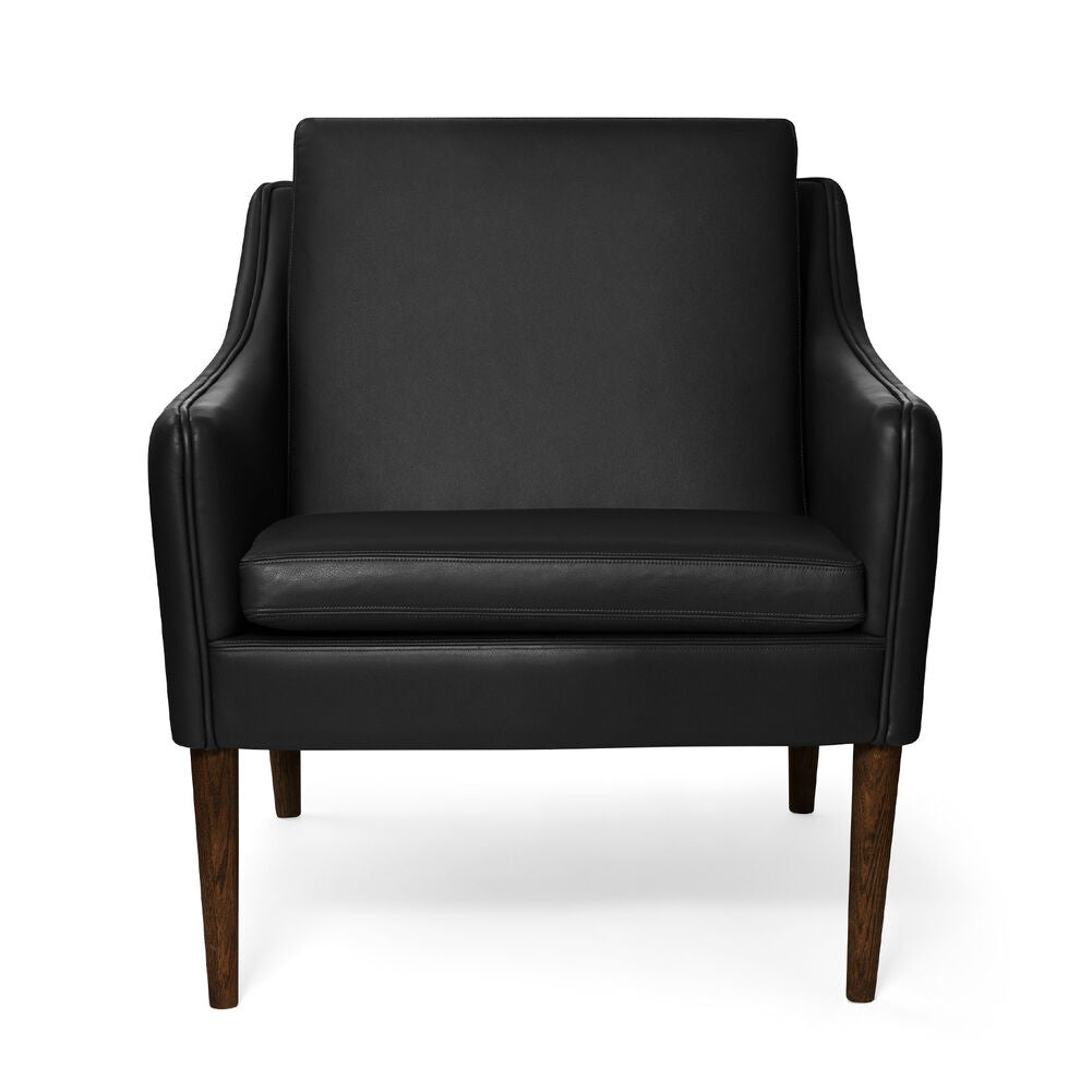 MR. OLSEN LOUNGE CHAIR - WALNUT BY HANS OLSEN - LEATHER