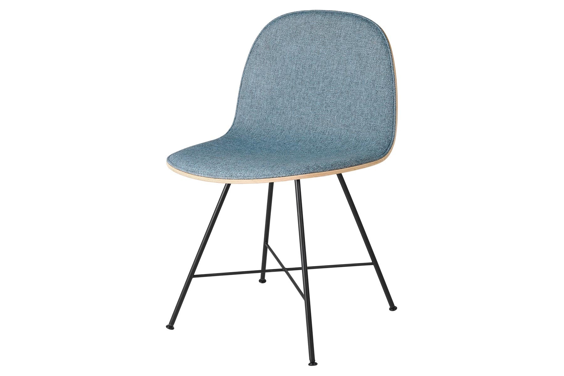 2D DINING CHAIR - FRONT UPHOLSTERED - CENTER BASE– Mid Century Mobler