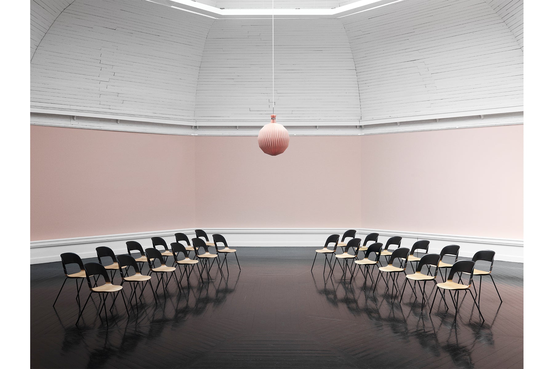 Benjamin Hubert BH20 Pair: Elegant Chair with Colorful Backs