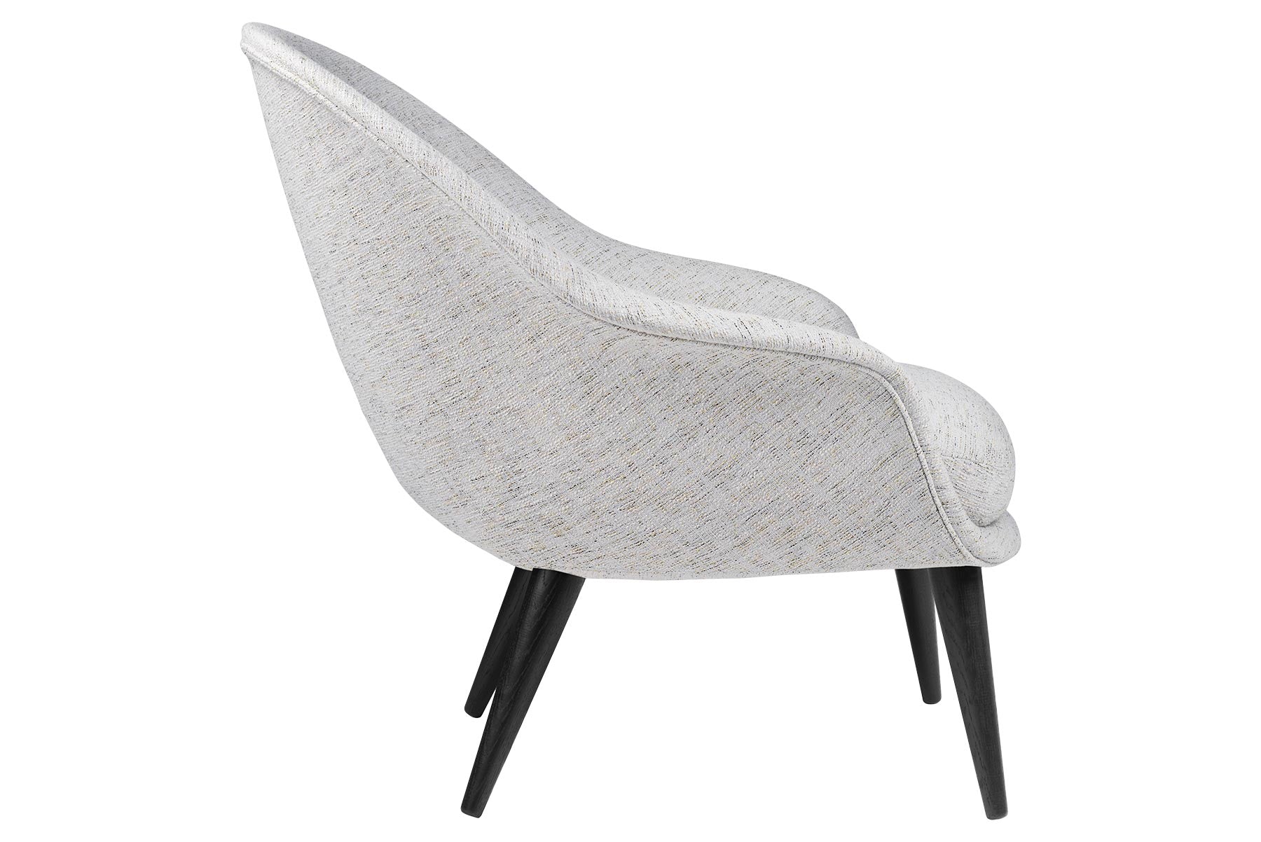 BAT LOW BACK LOUNGE CHAIR - FULLY UPHOLSTERED - WOOD BASE
