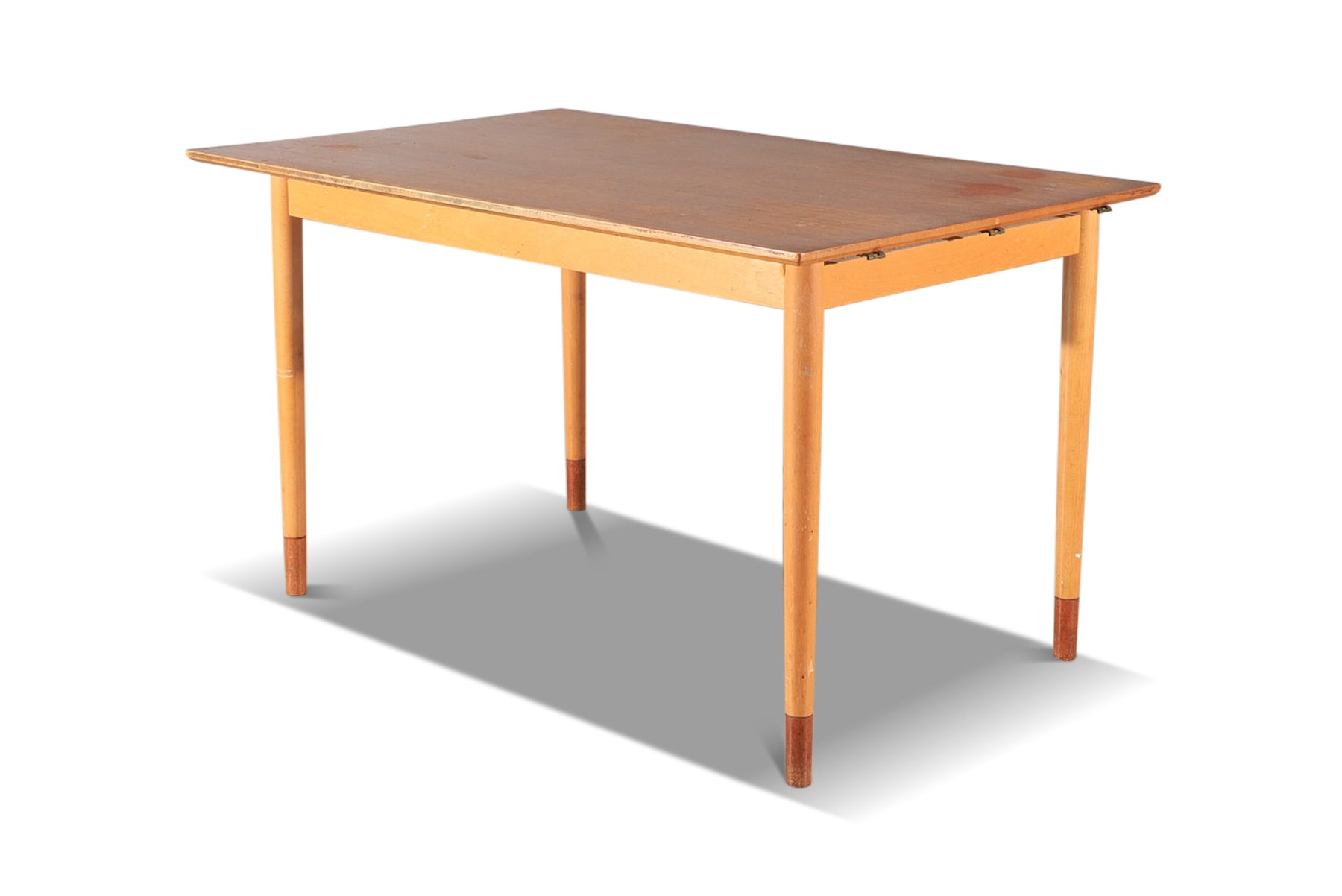 Danish Drop Leaf Table: Teak and Beech Craftsmanship